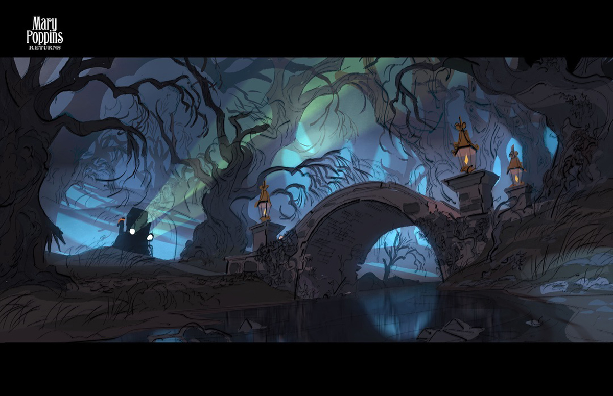Artes produzidas por Jeff Turley para o filme Mary Poppins Returns ...