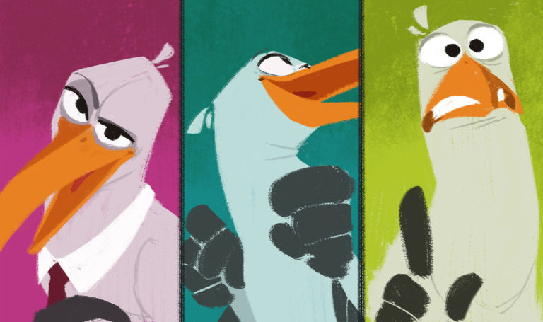 Artes de Amanda Jolly para o filme Storks, da Warner - THECAB | ARCAIVE