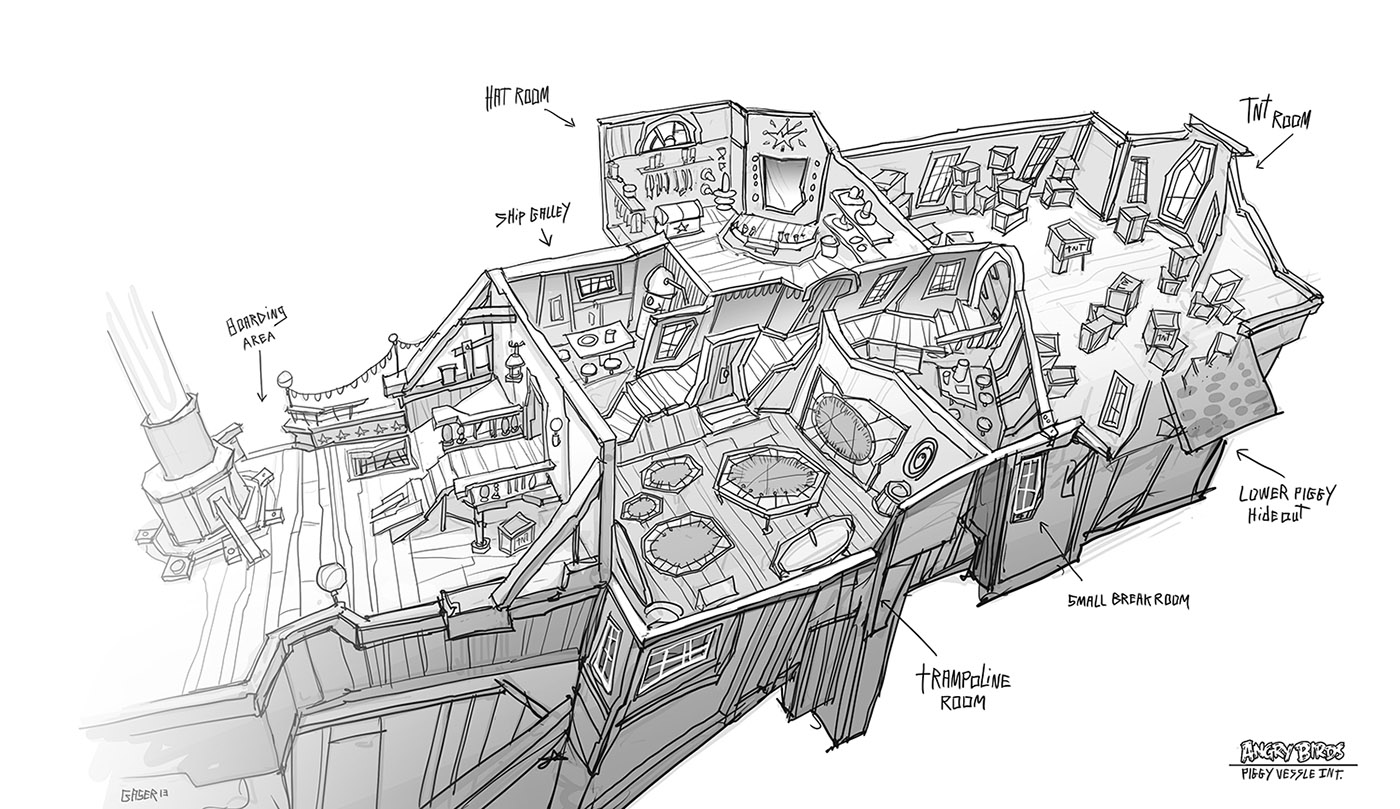 Designs do artista Matt Gaser para The Angry Birds Movie - THECAB | ARCAIVE