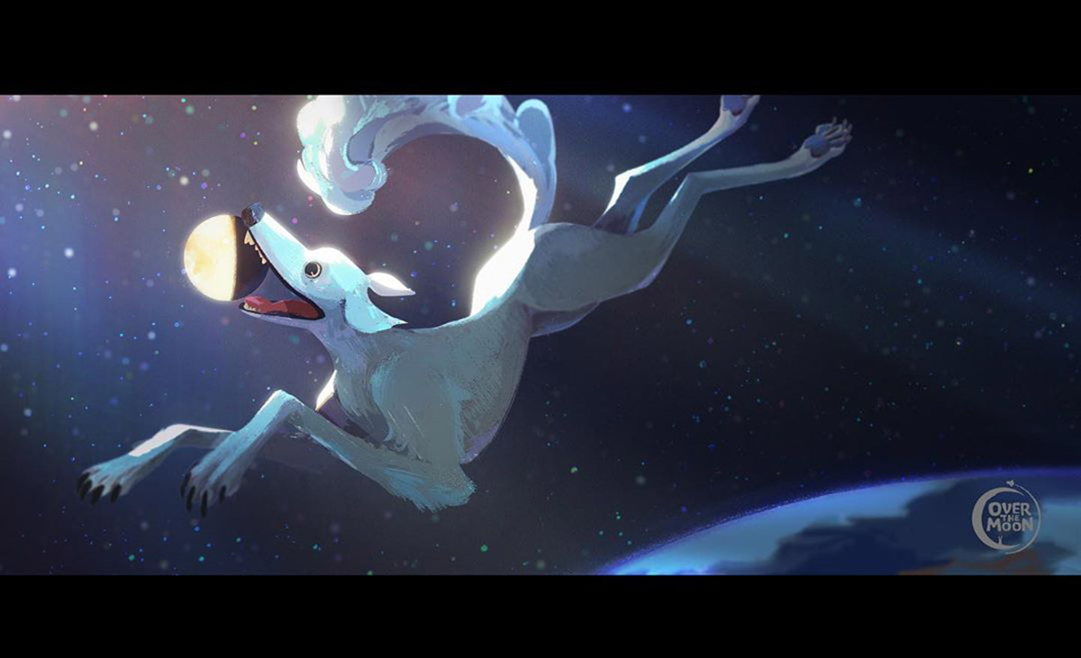 Artes do filme Over the Moon, do Pearl Studio e Netflix - THECAB | ARCAIVE