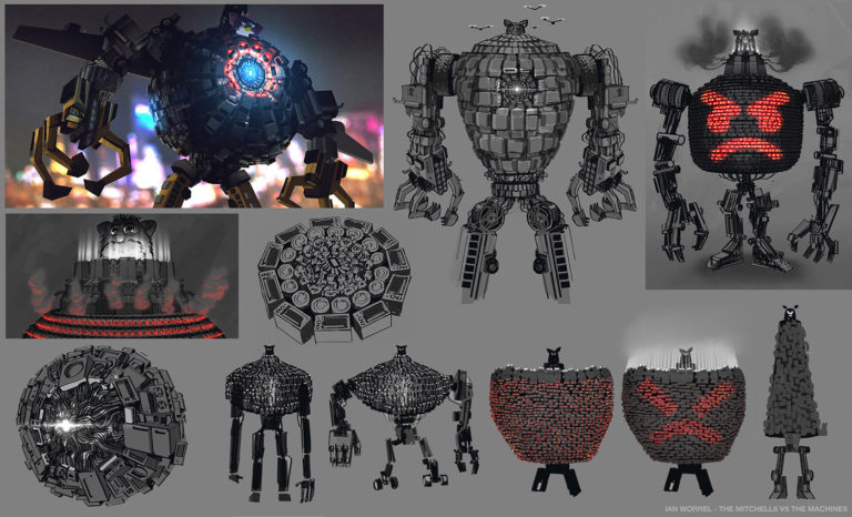 Artes de Ian Worrel para "The Mitchells vs the Machines" - THECAB | ARCAIVE